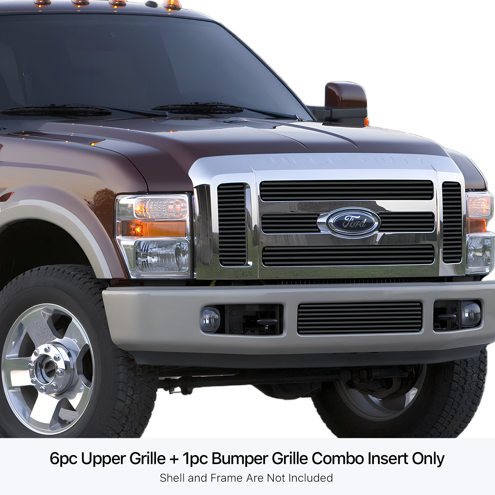 2008-2010 Ford F-250 Super Duty (Only fit OE grille with 6-holes ...